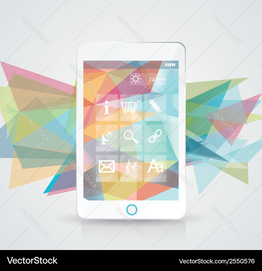 Perfectly detailed modern smart phone Royalty Free Vector
