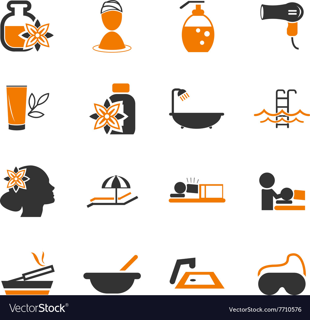 Spa icons set Royalty Free Vector Image - VectorStock
