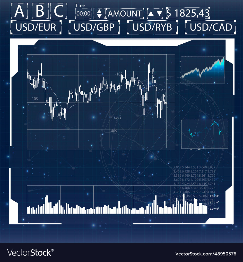 Trading algorithm analytics Royalty Free Vector Image