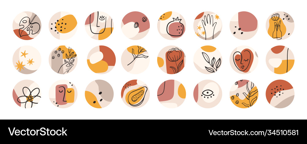 Abstract highlight covers contemporary shapes and Vector Image