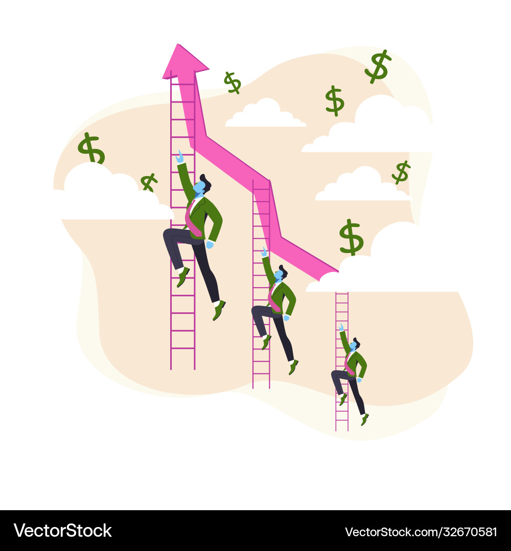 Boost business character career and Royalty Free Vector