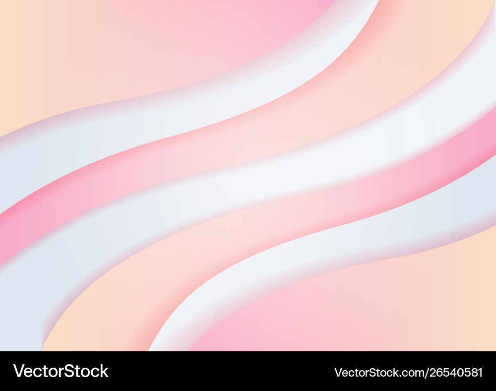 Color wavy stripes background abstract papercut Vector Image