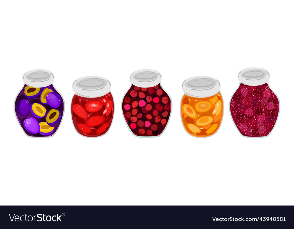 Jam set Royalty Free Vector Image - VectorStock