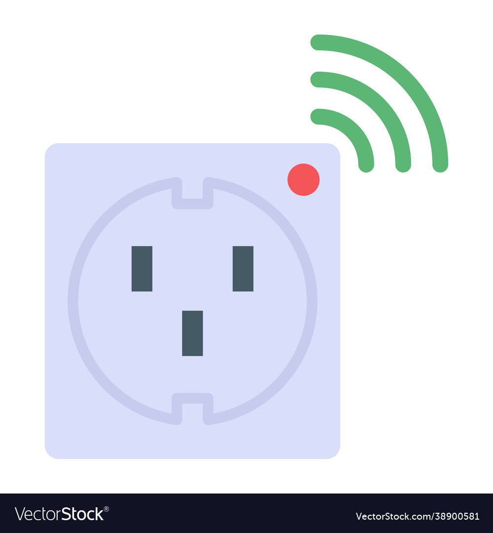 Smart socket Royalty Free Vector Image - VectorStock
