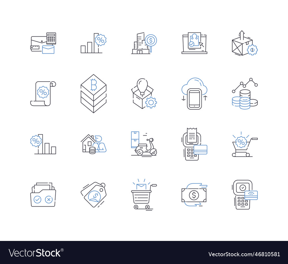 Swaps markets line icons collection derivatives Vector Image Swaps markets line icons collection derivatives Vector Image
