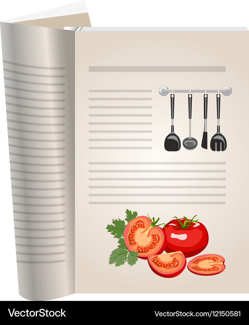Template pages of a cookbook Royalty Free Vector Image