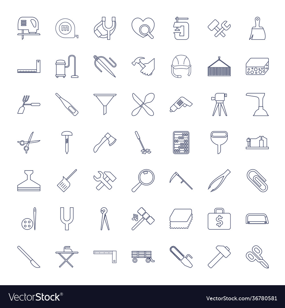 Tool icons Royalty Free Vector Image - VectorStock