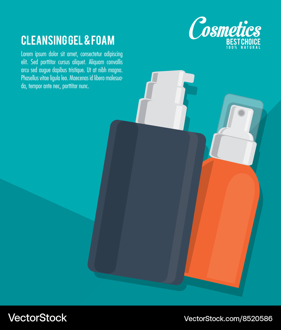 Design of cosmetics and make up Royalty Free Vector Image