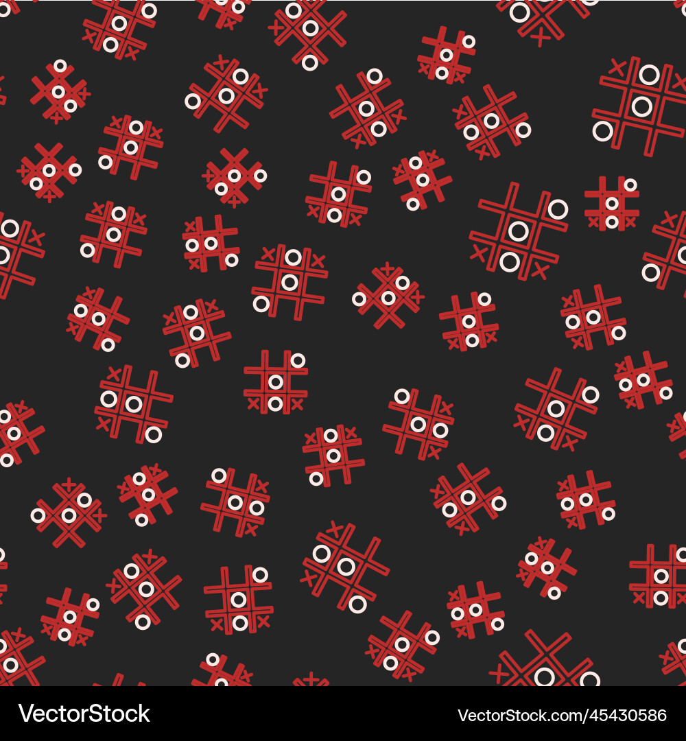 Line tic tac toe game icon isolated seamless Vector Image