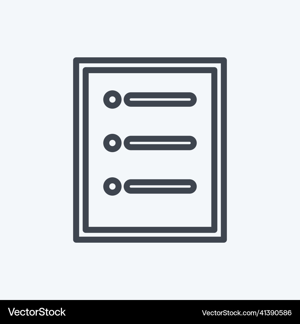 Menu icon in trendy line style isolated on soft Vector Image