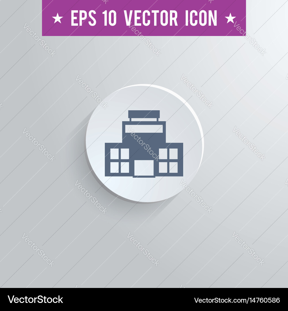 Office building symbol icon on gray background Vector Image