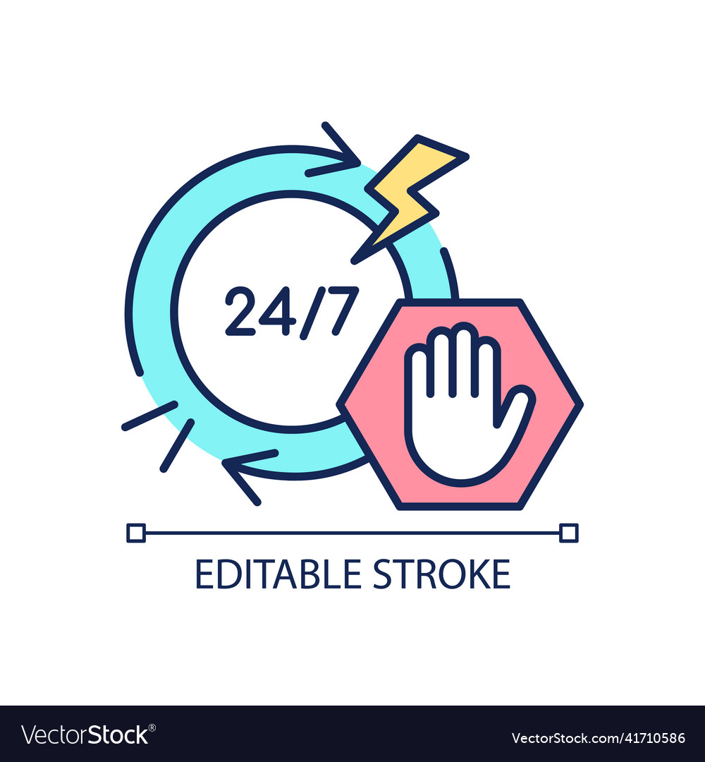 Pain management rgb color icon Royalty Free Vector Image