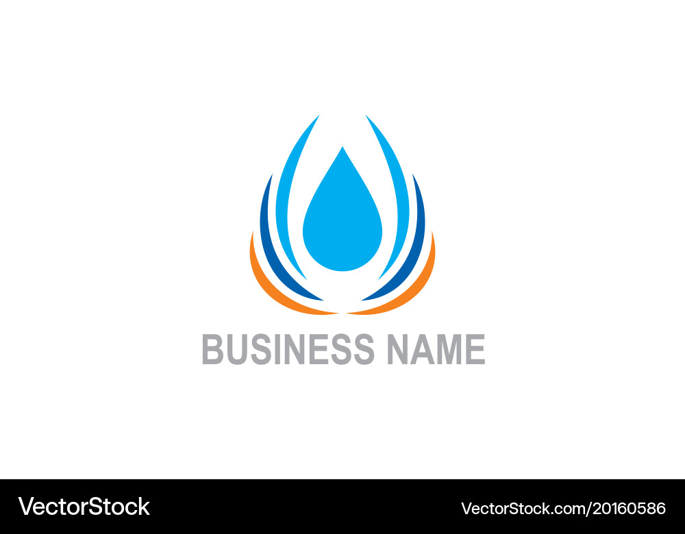Water drop bio ecology business logo Royalty Free Vector