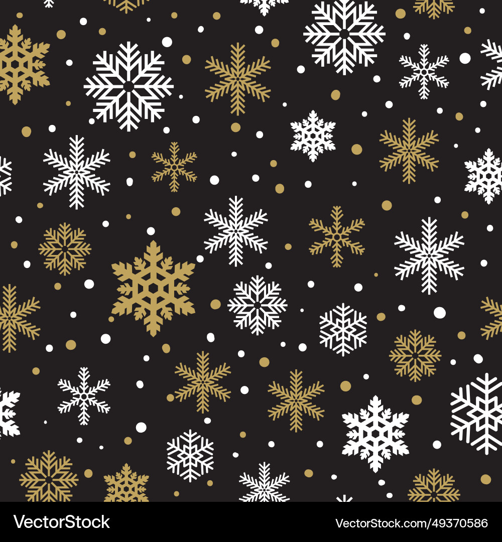 Winter pattern made of beautiful snowflakes Vector Image