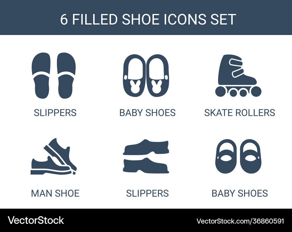 6 shoe icons Royalty Free Vector Image - VectorStock