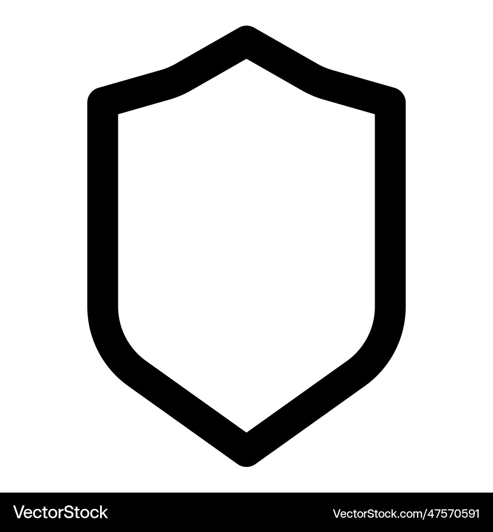 A symbol of shield for protection Royalty Free Vector Image