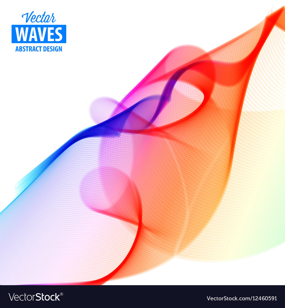 Abstract smooth color wave Royalty Free Vector Image