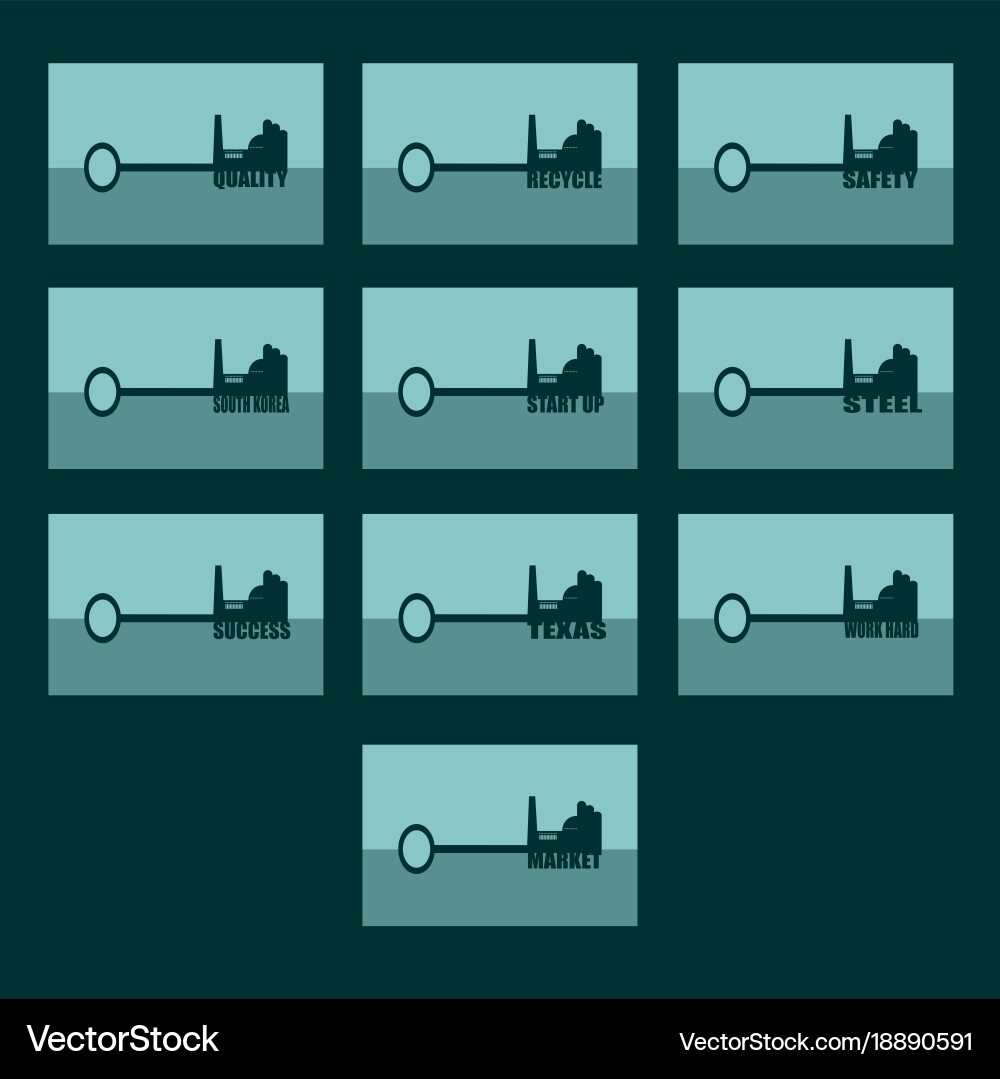 Concept of a key industry Royalty Free Vector Image