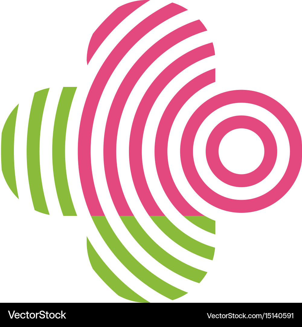 Decorative isolated logo cross on a white Vector Image