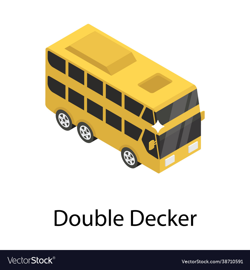 Double decker Royalty Free Vector Image - VectorStock