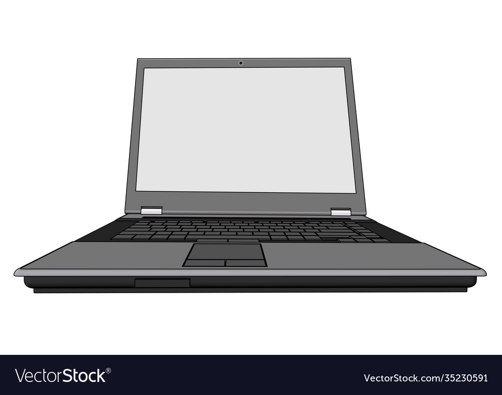 Empty laptop screen Royalty Free Vector Image - VectorStock
