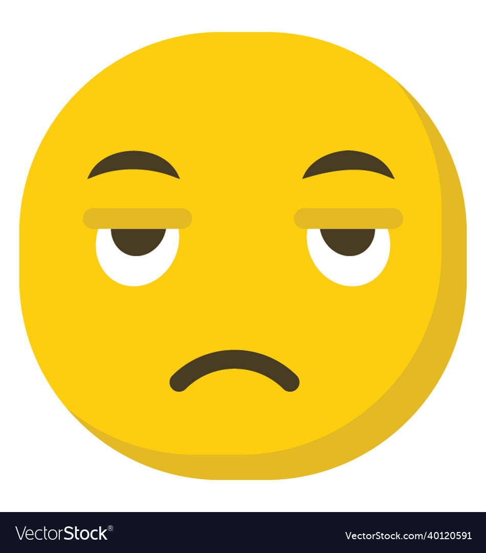 Exhausted expression Royalty Free Vector Image