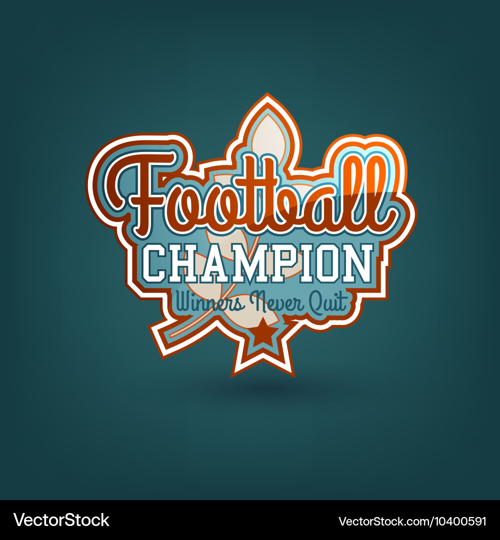 Football badge Royalty Free Vector Image - VectorStock