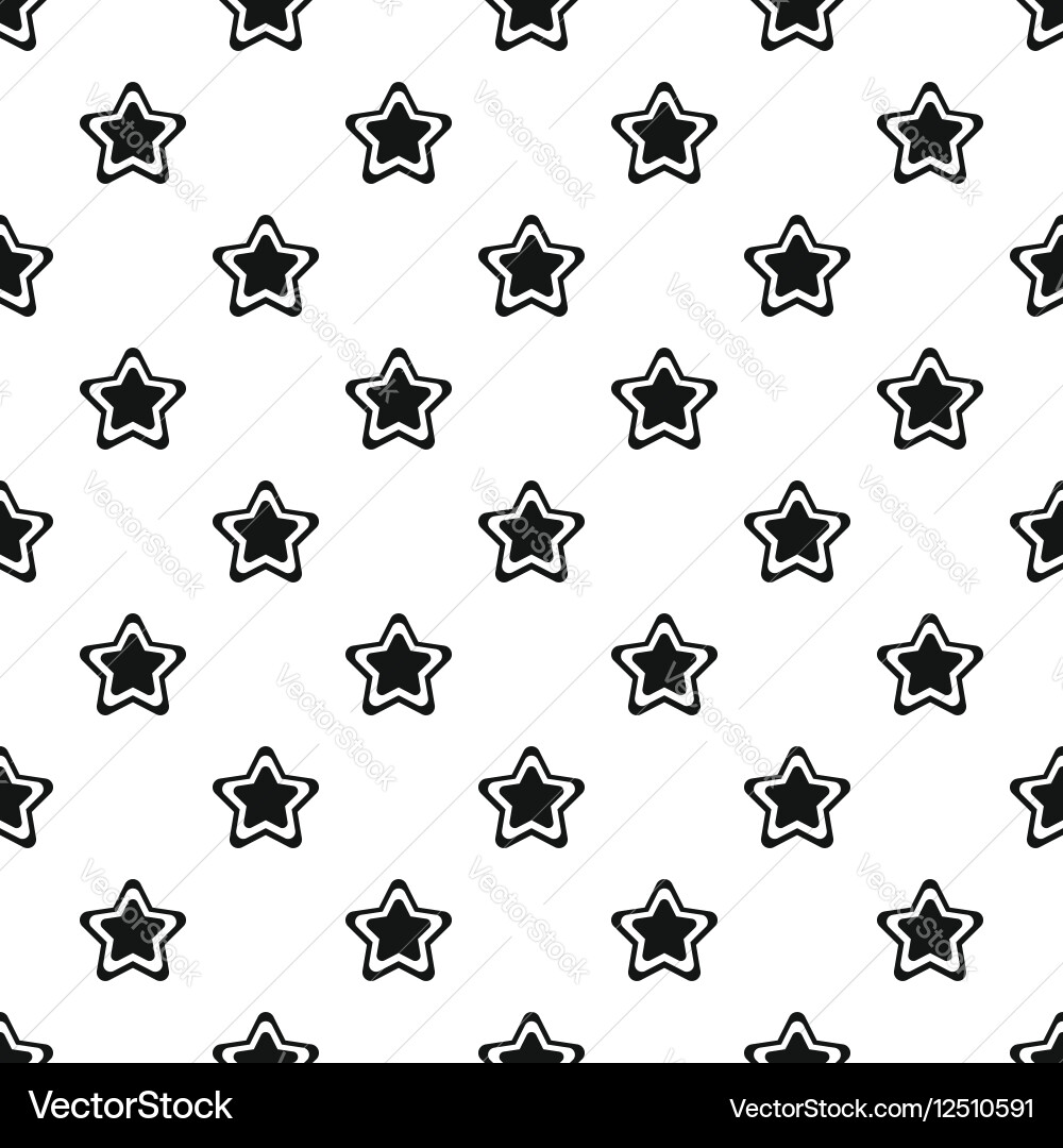 Geometrical figure of five pointed star pattern Vector Image