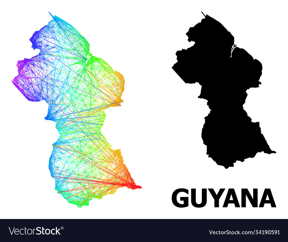 Linear map guyana with spectrum gradient Vector Image