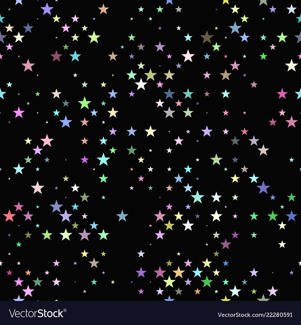 Multicolored seamless star pattern background Vector Image