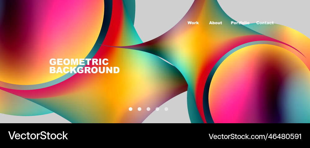 Round shapes and circles geometric abstract Vector Image