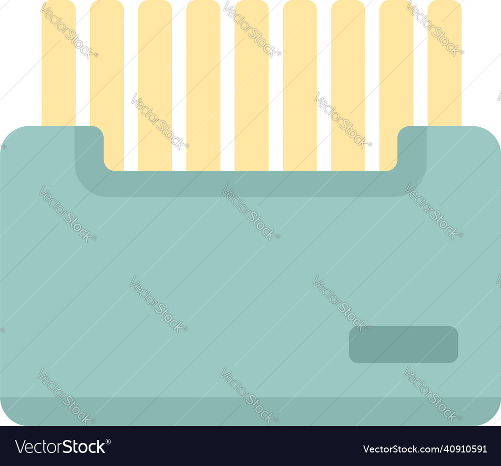 Storage box documents icon flat isolated Vector Image