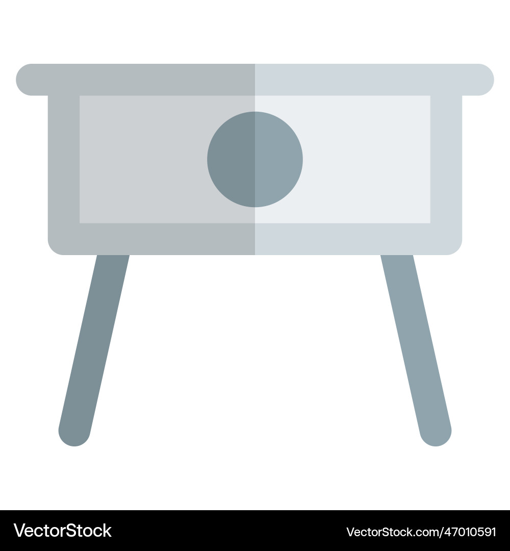 Wooden bedside table for the master bedroom Vector Image