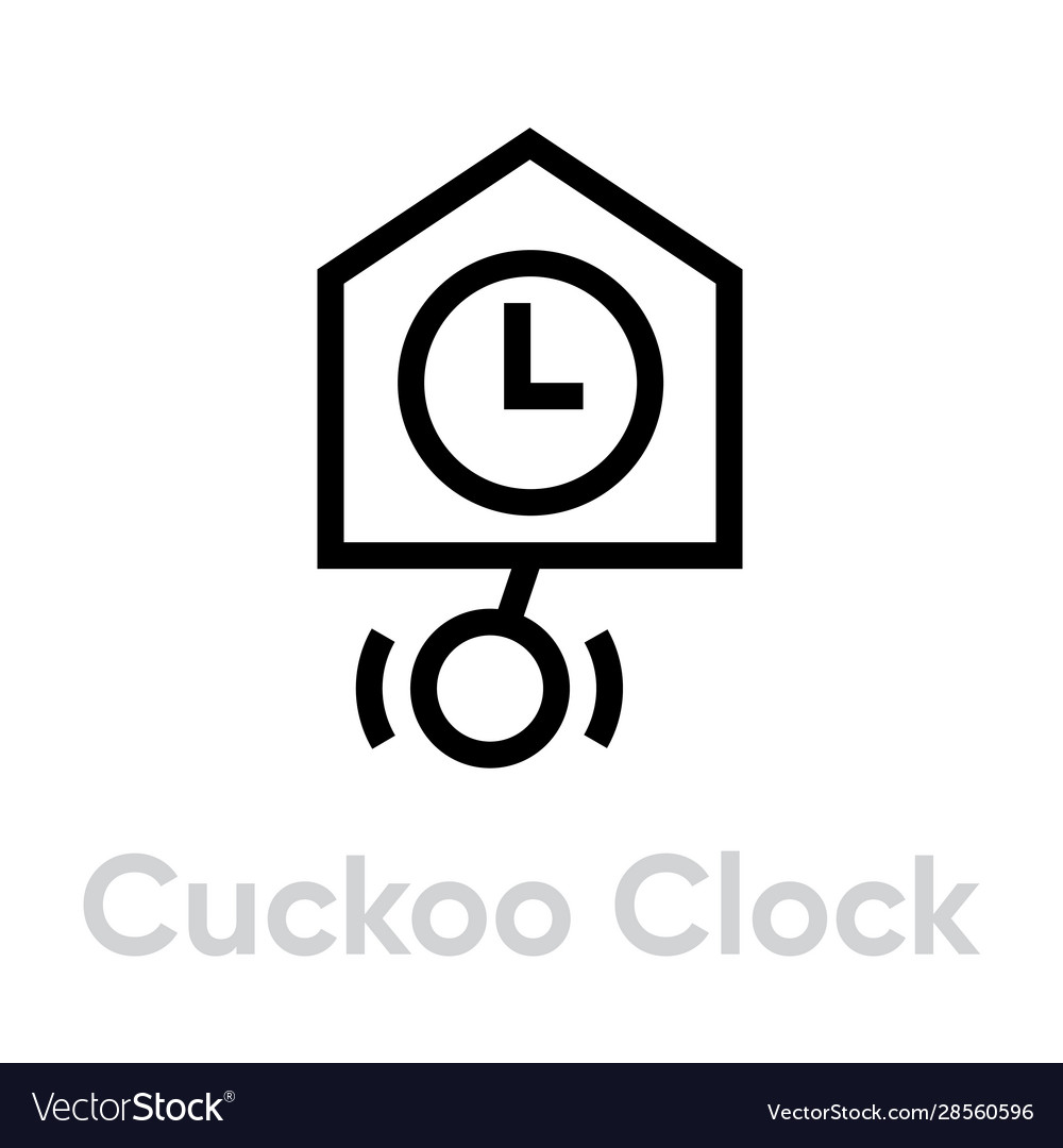 Cuckoo clock icon Royalty Free Vector Image - VectorStock
