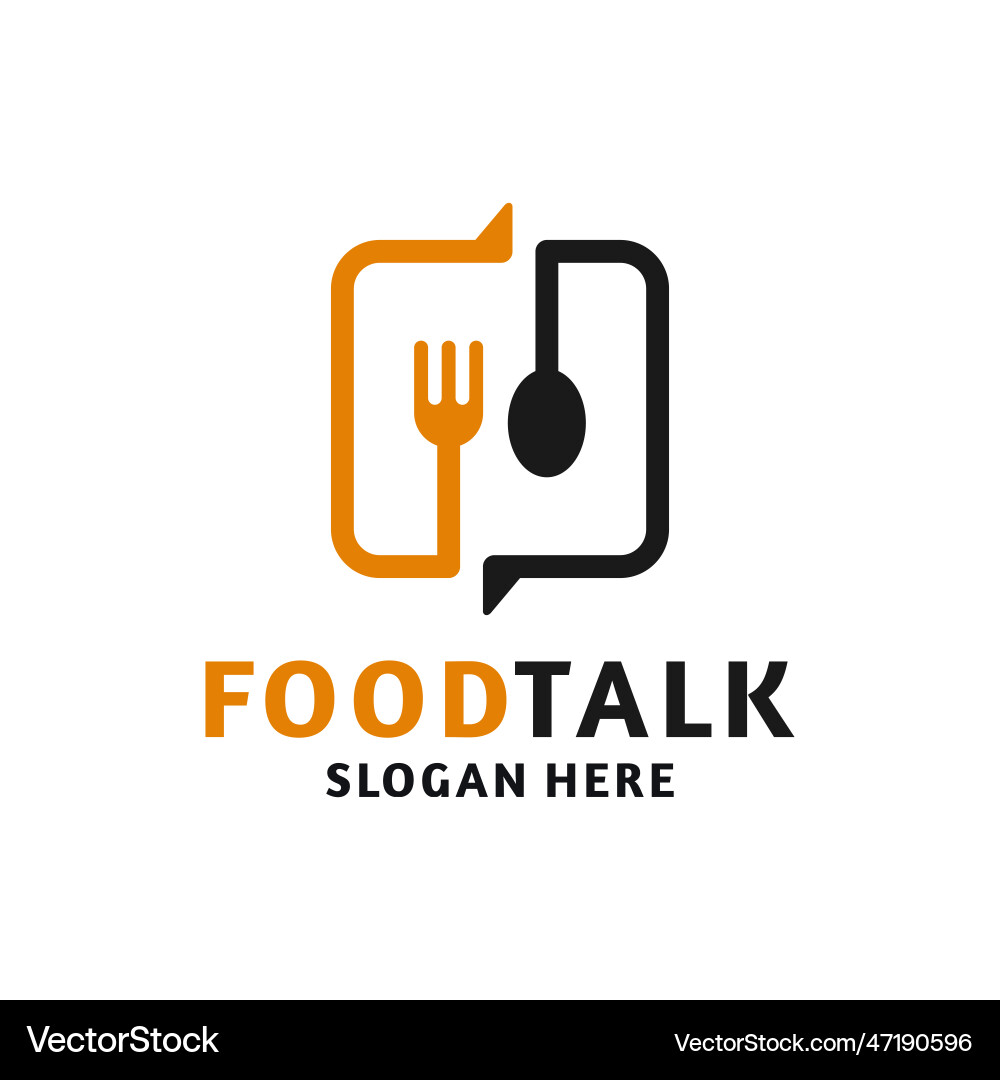 Food chat icon or logo for app Royalty Free Vector Image