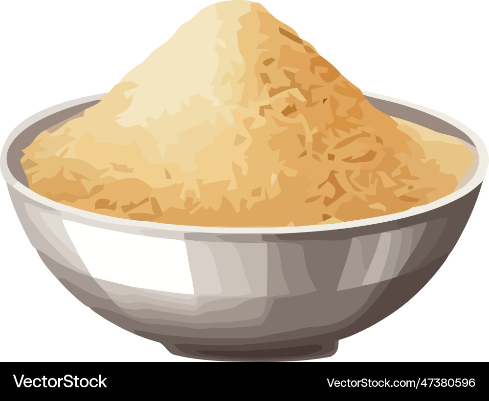 Healthy vegetarian meal steamed vegetable risotto Vector Image