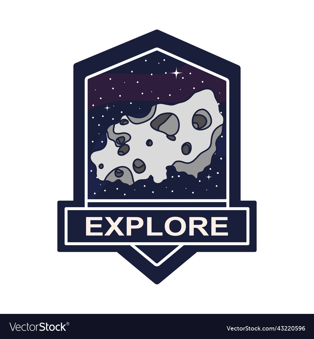 Space badge design Royalty Free Vector Image - VectorStock Space badge design Royalty Free Vector Image - VectorStock