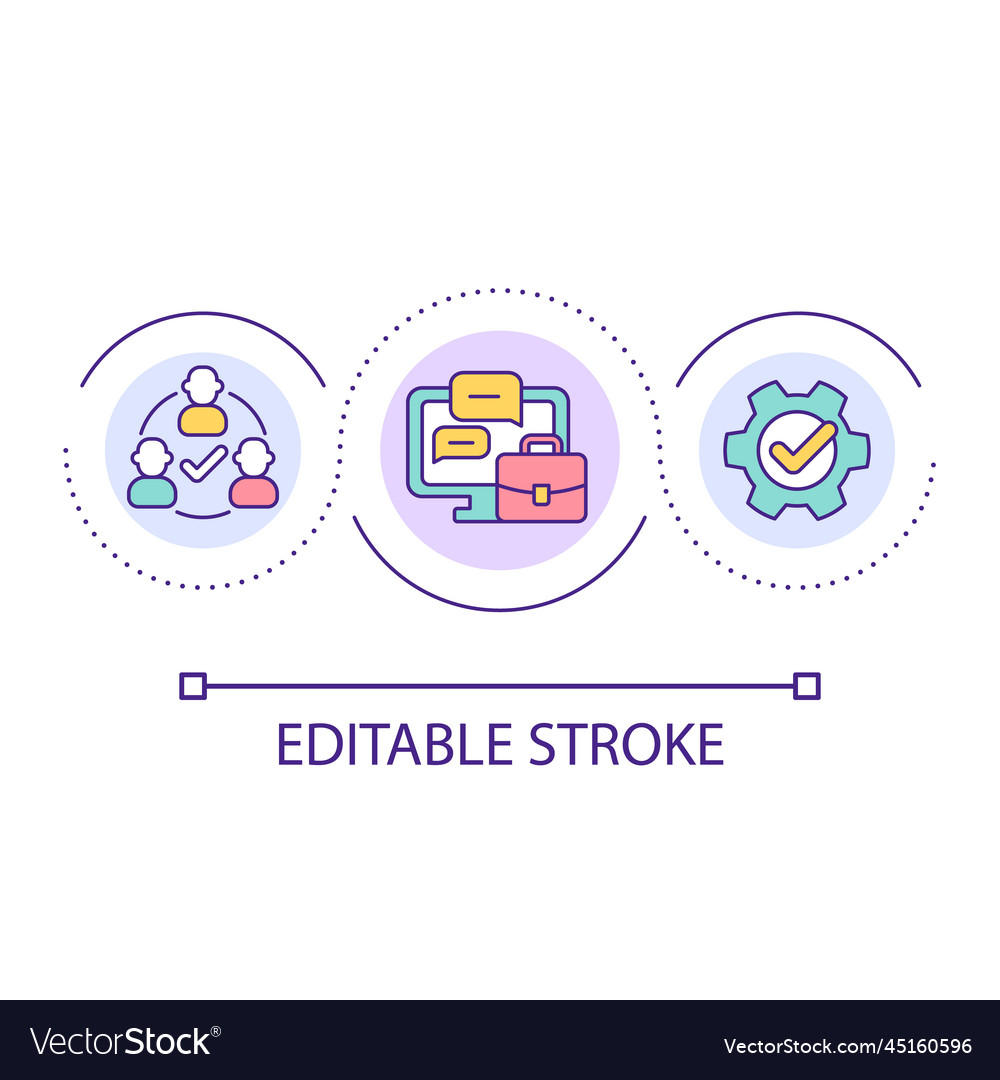 Telework loop concept icon Royalty Free Vector Image