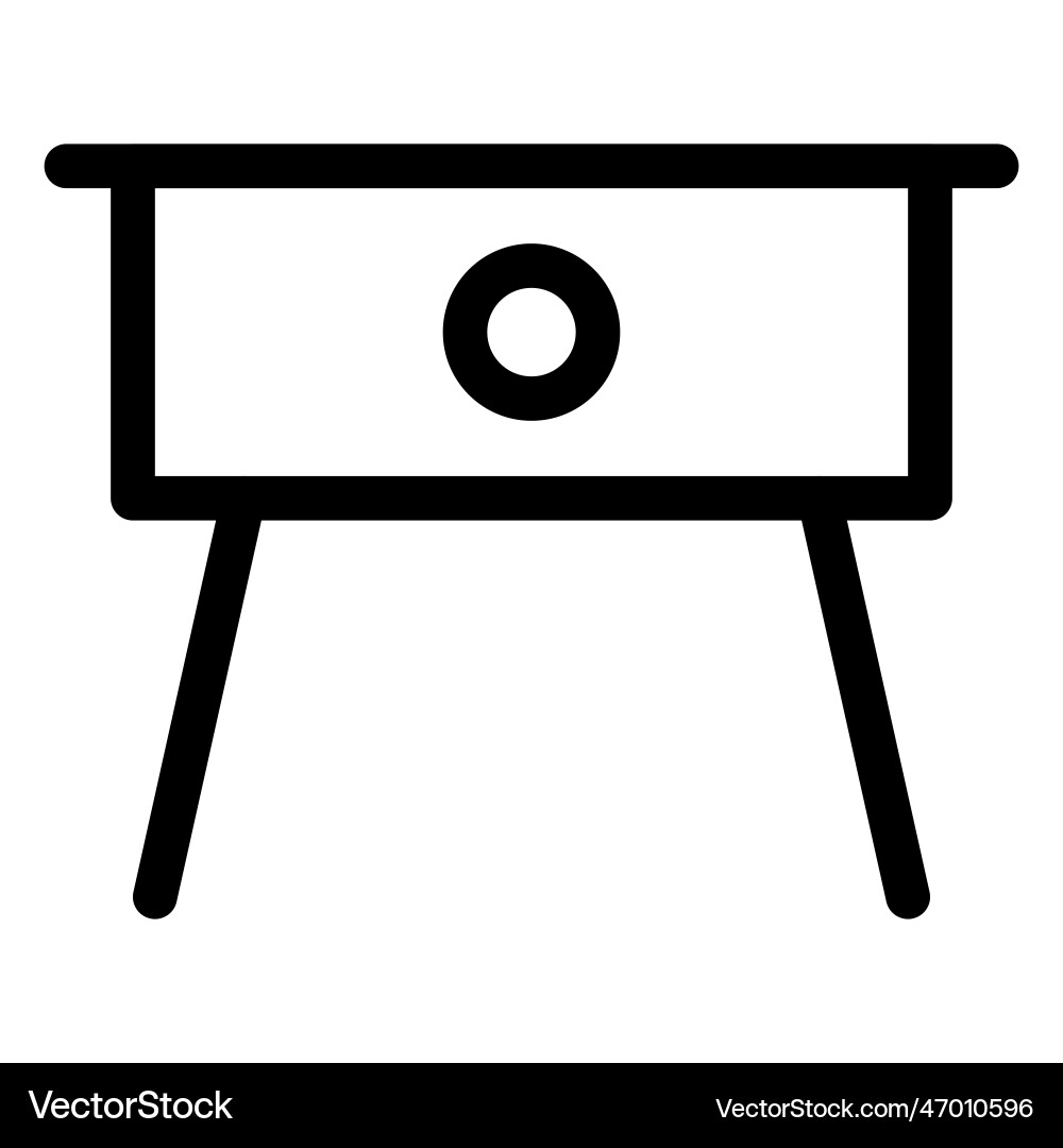 Wooden bedside table for the master bedroom Vector Image