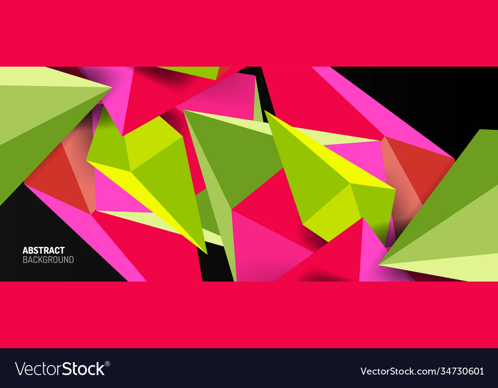 3d low poly abstract shape background Royalty Free Vector