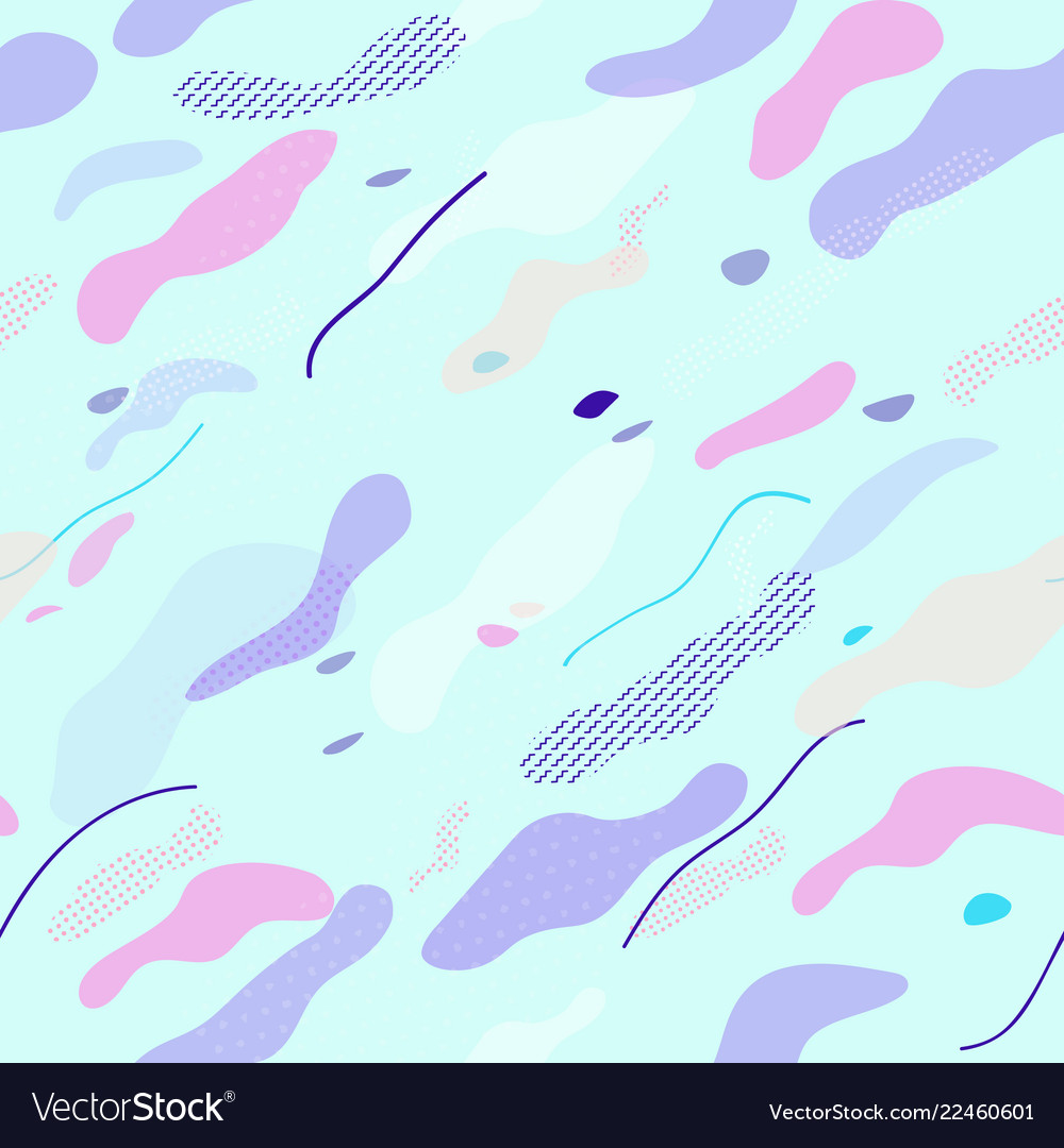 Abstract seamless pattern with fluid elements Vector Image