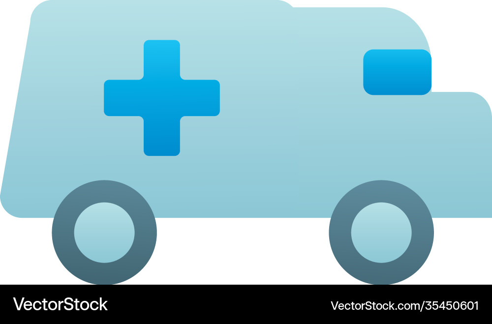 Ambulance car vehicle emergency icon Royalty Free Vector