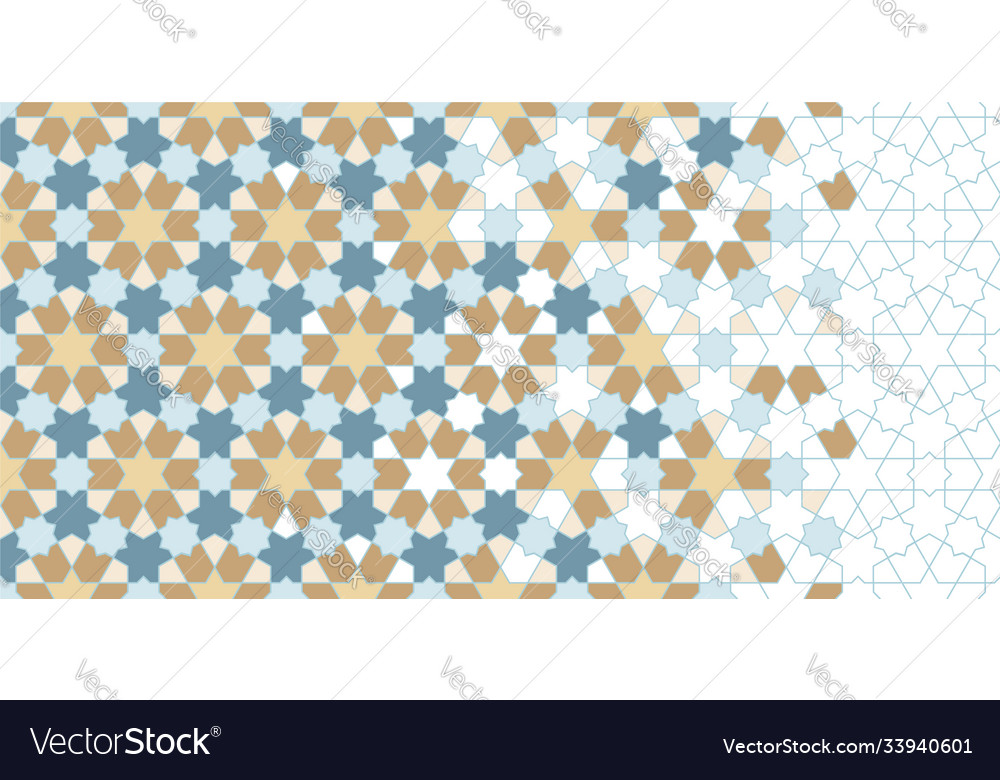 Arabic islamic pattern border decor Royalty Free Vector