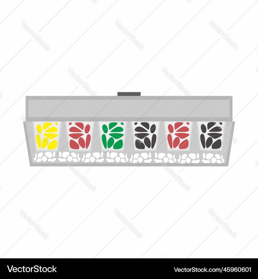 Condiments on ice for food and drink storage Vector Image