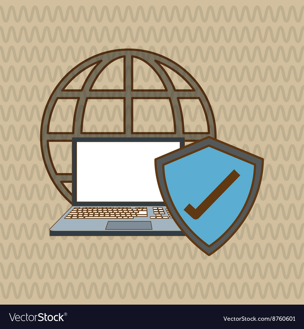 Cyber security antivirus design Royalty Free Vector Image