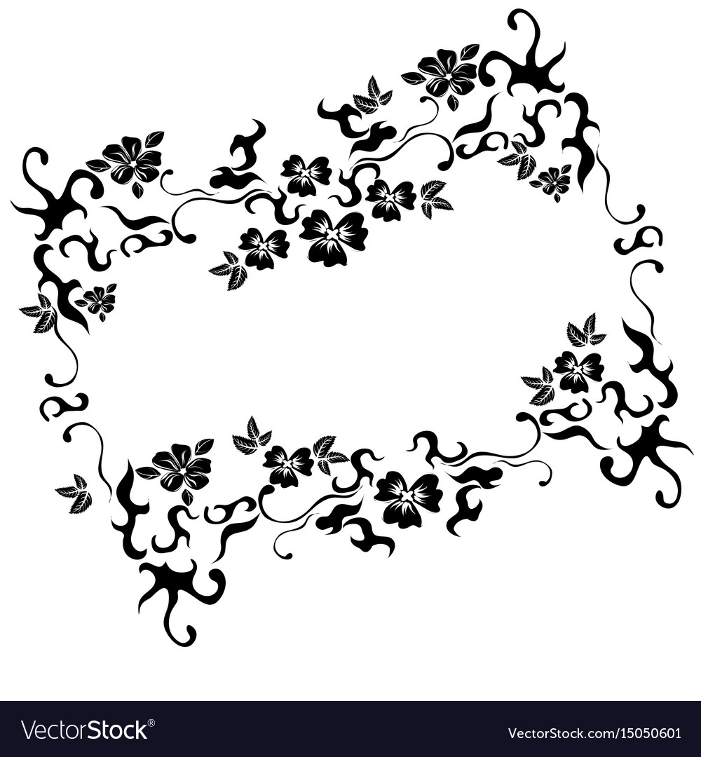 Flower frame Royalty Free Vector Image - VectorStock