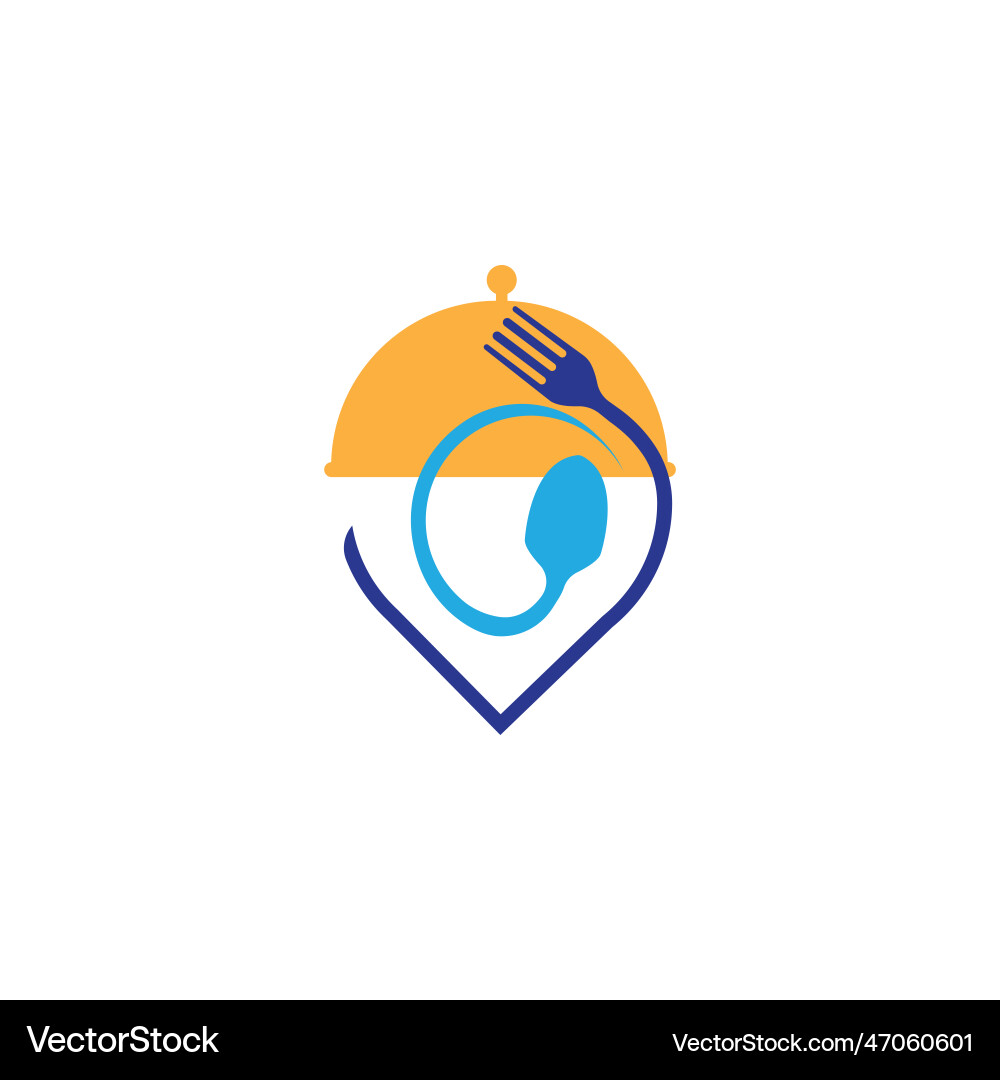 Food point logo designs concept restaurant logo Vector Image