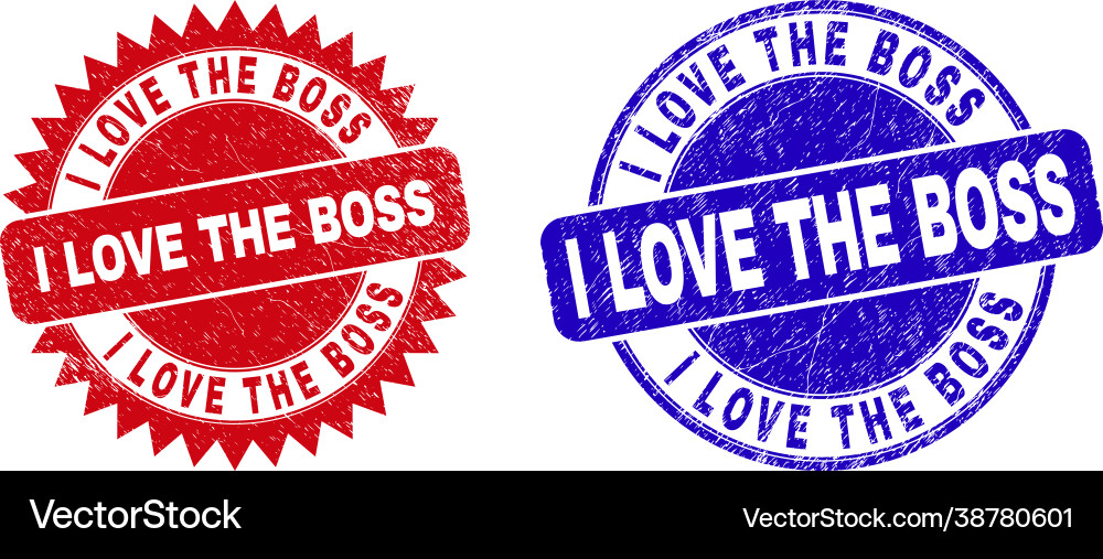 I love boss round and rosette watermarks with Vector Image