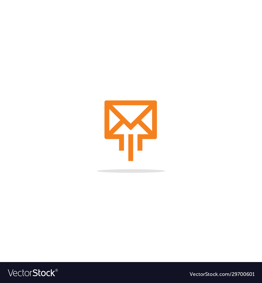 Mail envelope logo Royalty Free Vector Image - VectorStock