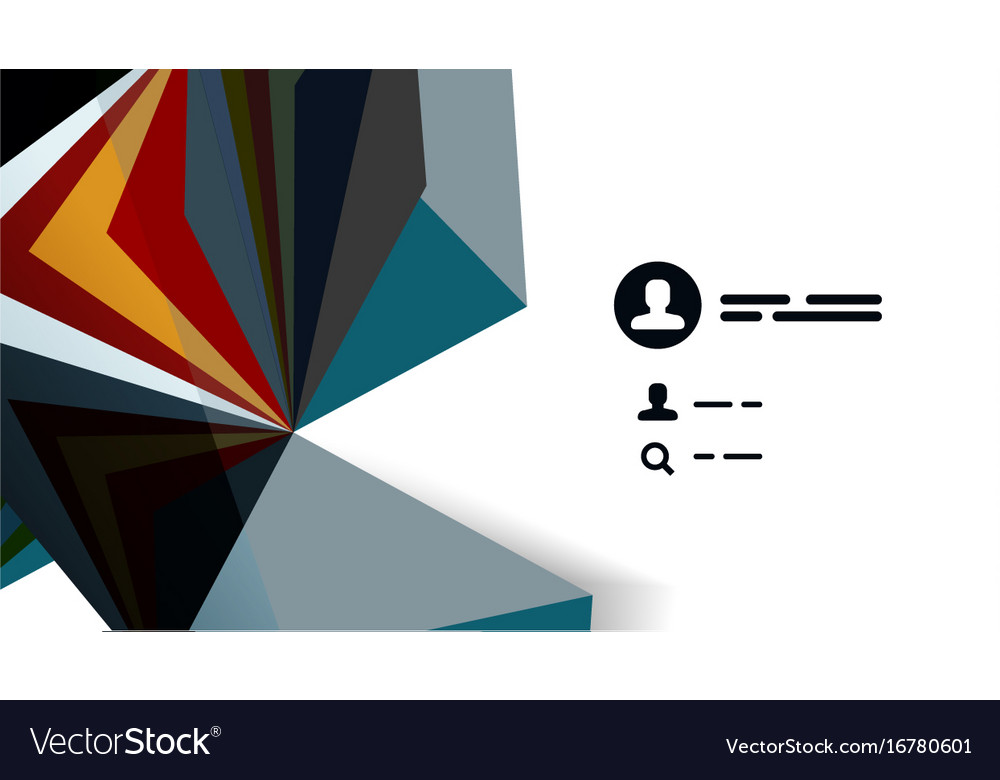 Modern triangle presentation template Royalty Free Vector